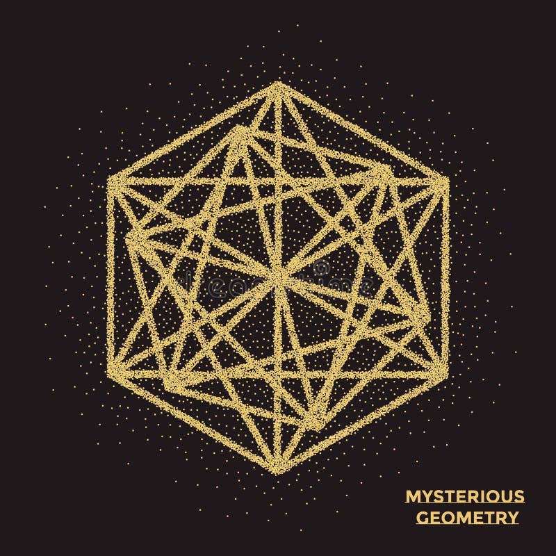 Mysterious Geometry Symbol Set. Ancient Secret Inscriptions and Letters ...