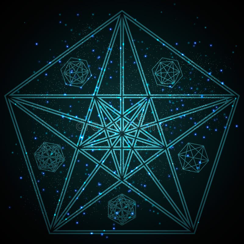 Mysterious Geometry Symbol Set. Ancient Secret Inscriptions and Letters ...