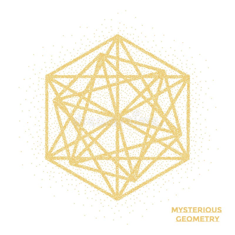 Mysterious Geometry Symbol Set. Ancient Secret Inscriptions and Letters ...