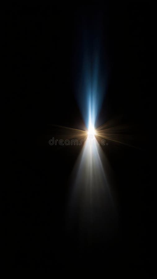 Mysterious Glowing Light Piercing through Darkness Stock Photo - Image ...