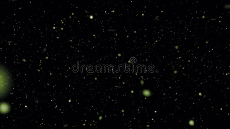 Mysterious Green Particles Floating in Space Animation Stock Video ...