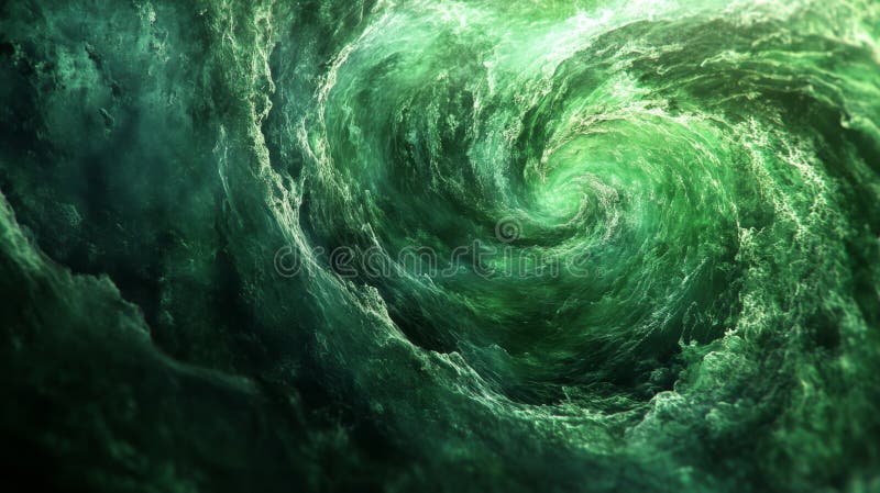 Mysterious Green Swirling Vortex Stock Photo - Image of green, flow ...