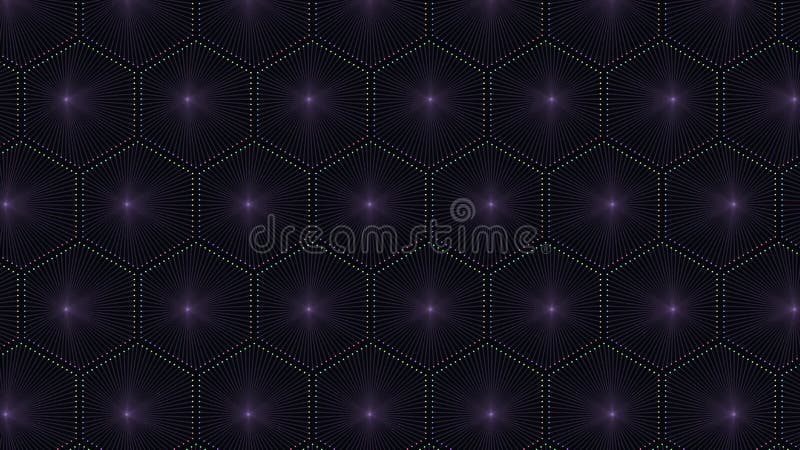 Mysterious Grid Dark Purple Hexagonal Seamless Pattern for Web Design ...