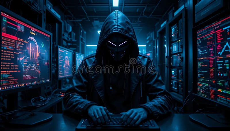 Mysterious Hacker Data Center Stock Photos - Free & Royalty-Free Stock ...