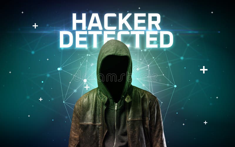 Mysterious Hacker, Online Attack Concept Stock Image - Image of crime ...