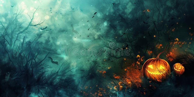 Mysterious Halloween Abstract with Cryptic Symbols Stock Illustration ...