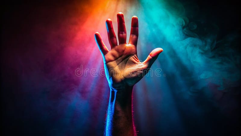 Mysterious Hand Gesture in Low Light a Captivating Silhouette of a ...