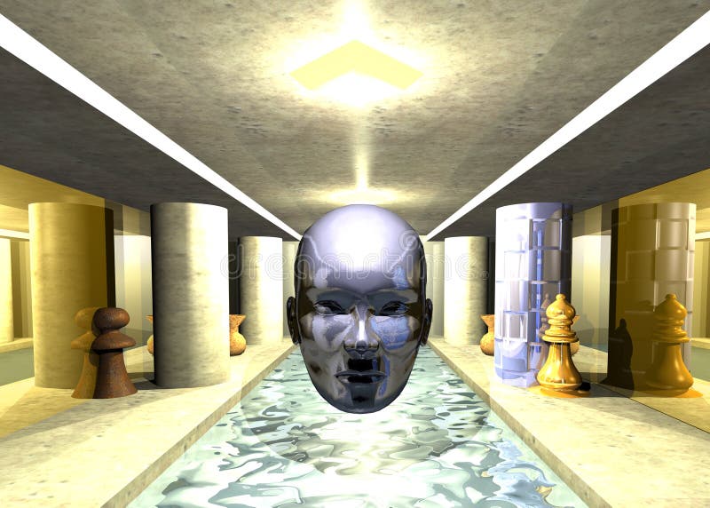 The mysterious head stock illustration. Illustration of bathing - 72980808