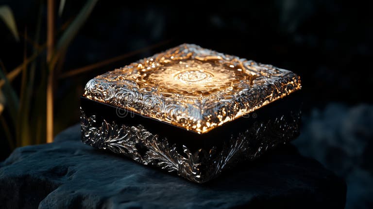Mysterious Illuminated Box: Enigma and Secret Stock Photo - Image of ...