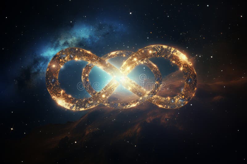 Mysterious Infinity Sign Universe. Generate Ai Stock Illustration ...