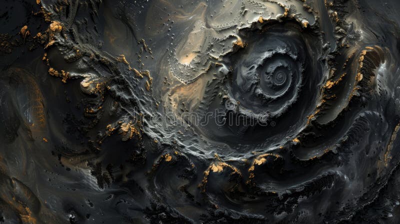 Mysterious Ink Patterns, Dark, Swirling Patterns Blend To Create ...