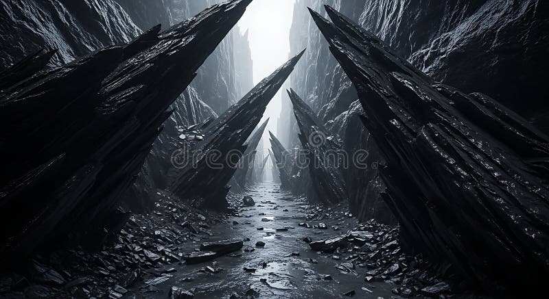 Dark Fantasy Landscape Abstract Digital Art Spires Stock Photos - Free ...