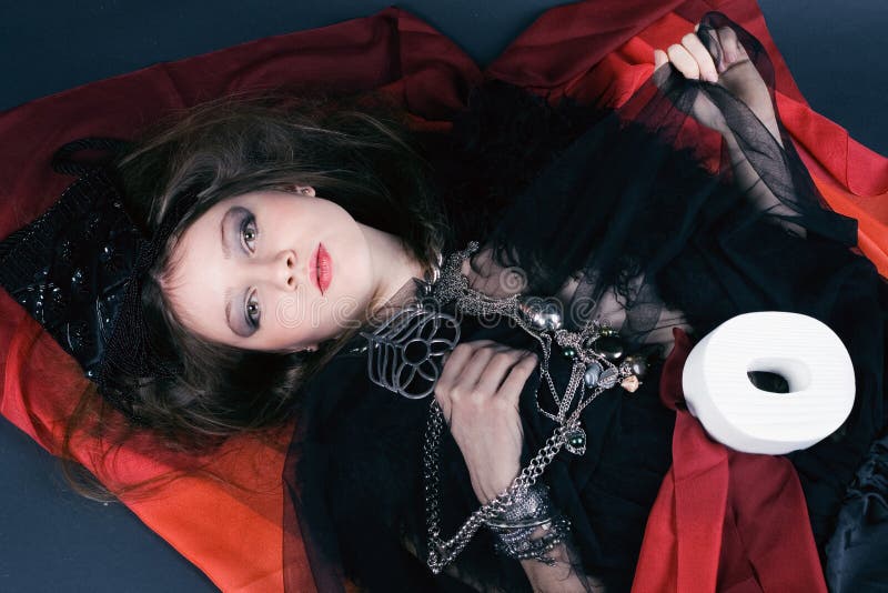 Mysterious lady stock photo. Image of accessories, model - 23317482