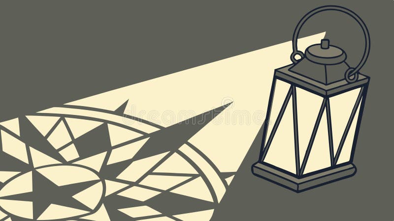 Mysterious Lantern Casting Light in a Dramatic Spotlight, Vector Design ...