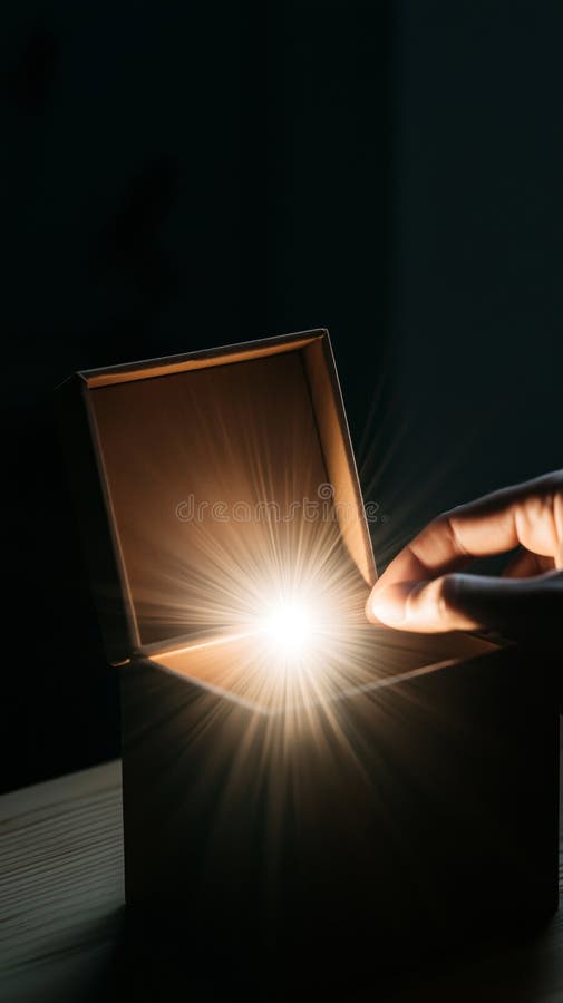 Mysterious Light from Box stock image. Image of warmth - 363855861