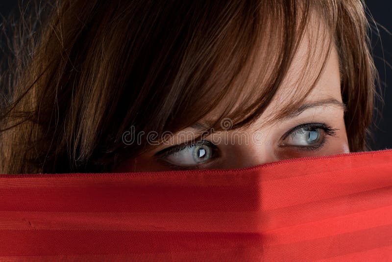 Mysterious look stock photo. Image of face, girl, people - 18595842
