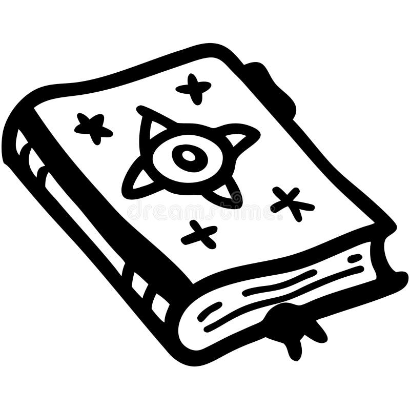 Mysterious Magic Book Vector Illustration for Fantasy Art and Design ...