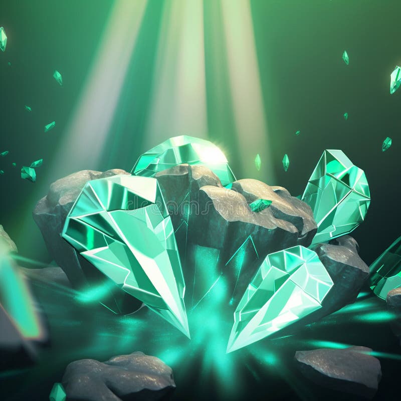 Mysterious magic crystals stock illustration. Illustration of communication - 266980420