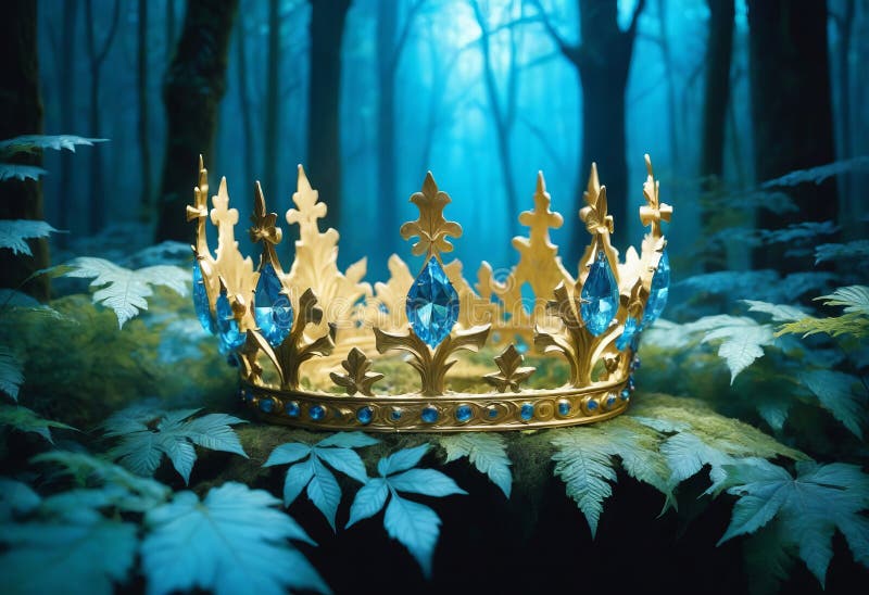 Mysterious and Magical Photo of Gold King Crown Stock Illustration ...
