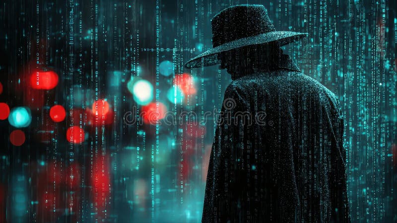 Mysterious Man Wearing a Hat and Cloak Emanating an Aura of Enigma and ...