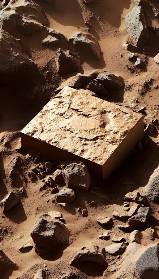 Mysterious Martian Square Structure Reveals Alien Secrets Stock ...