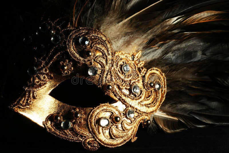 Mysterious mask stock image. Image of carnival, feather - 1685299