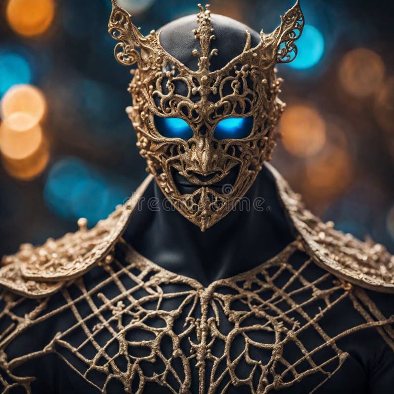 Mysterious Masked Man for Halloween Stock Illustration - Illustration ...