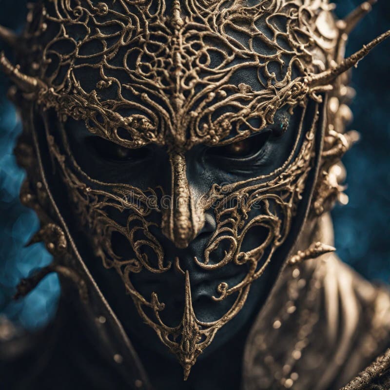 Mysterious Masked Man for Halloween Stock Illustration - Illustration ...