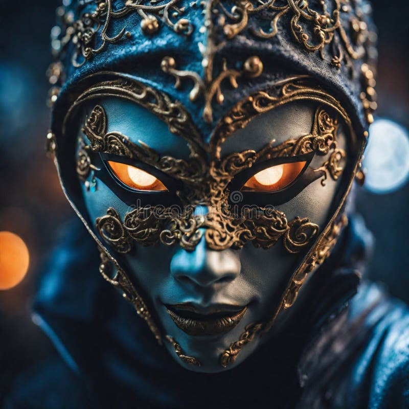 Mysterious Masked Man for Halloween Stock Illustration - Illustration ...