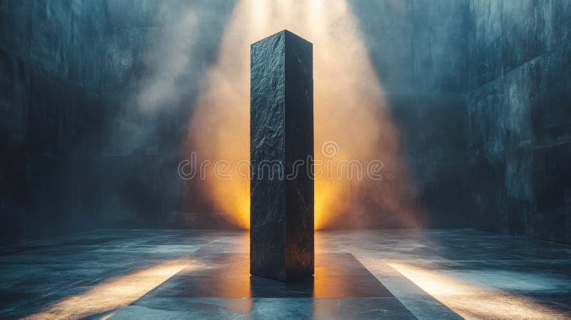 Mysterious Monolith Surrounded by Fog, Abstract Concept Stock Photo ...