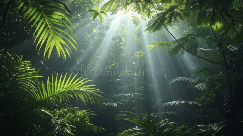 The Mysterious and Mystical Atmosphere of a Backlit Rainforest with ...