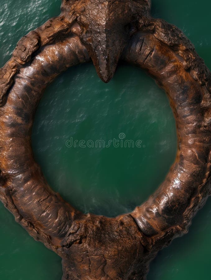 Mysterious Natural Rock Formation in Emerald Green Water Stock ...