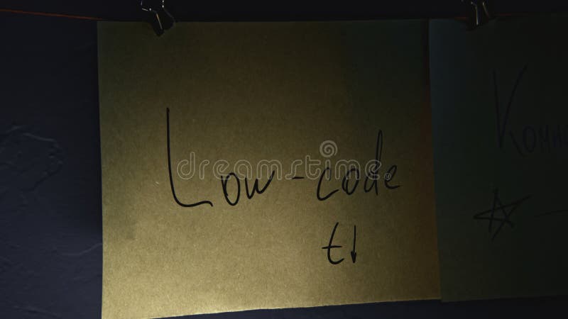 Mysterious Notes on Strings. Stock Footage. Notes with Encrypted Signs ...
