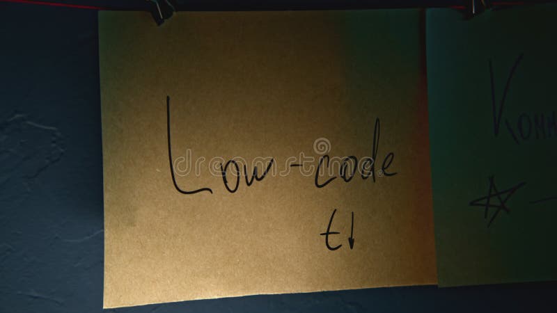 Mysterious Notes on Strings. Stock Footage. Notes with Encrypted Signs ...