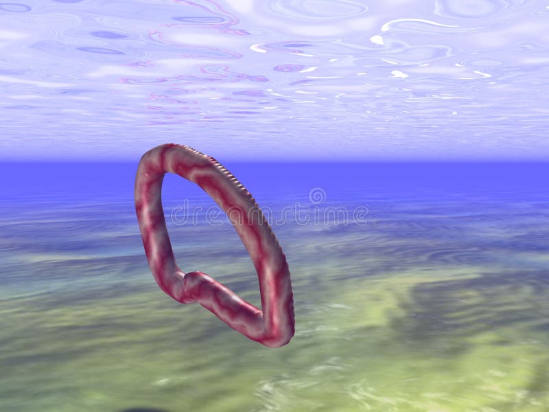 Mysterious Object Under Water Stock Illustration - Illustration of ...