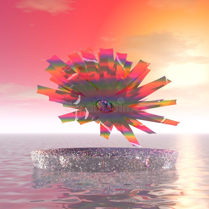 Mysterious Objects Sticking Out from the Surface of the Ocean Stock ...