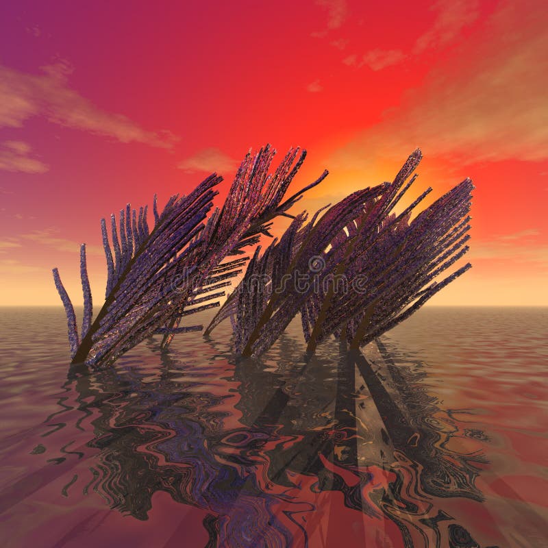 Mysterious Objects with Spines Stick Out from the Surface Stock ...