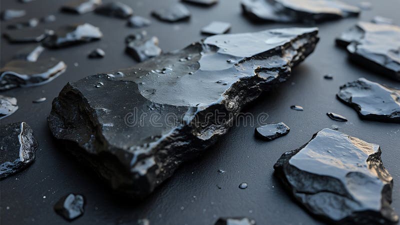 Mysterious Obsidian Stone, Razor Sharp Edge, Deep High Quality Image ...