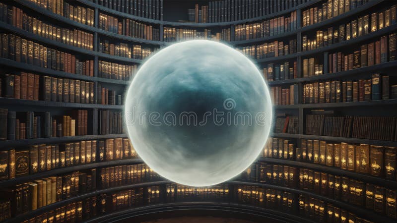 Mysterious Orb in Ancient Library, Fantasy Book High Quality Image ...
