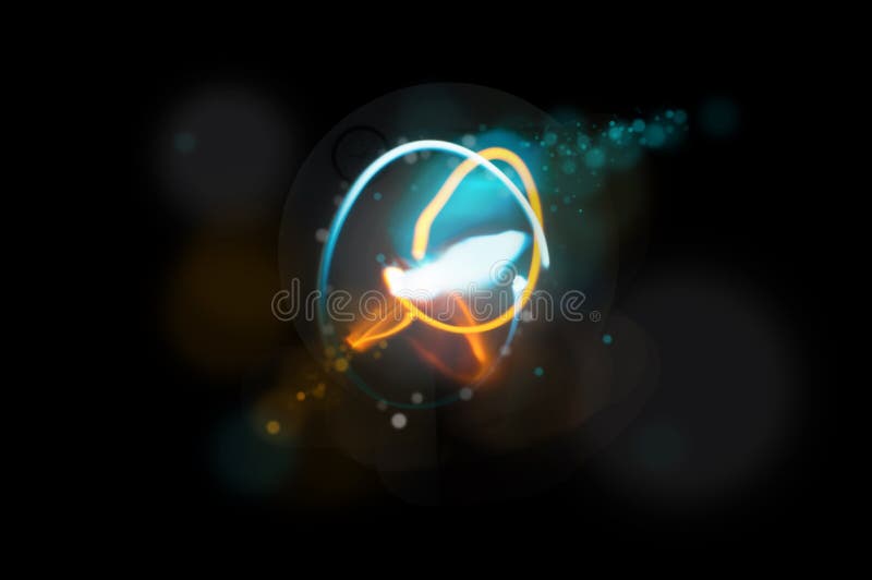 Mysterious Particles and Light in Motion Stock Illustration ...