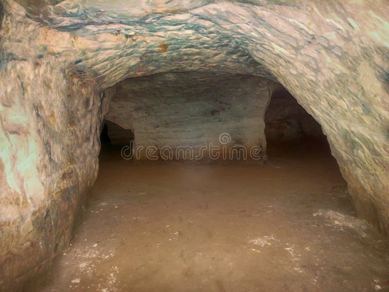 Mysterious Path through the Cave Stock Photo - Image of mining ...