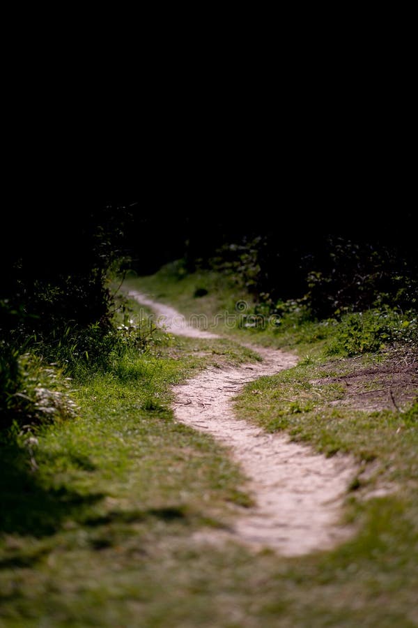 Mysterious Path Going To a Black Area Stock Image - Image of road ...
