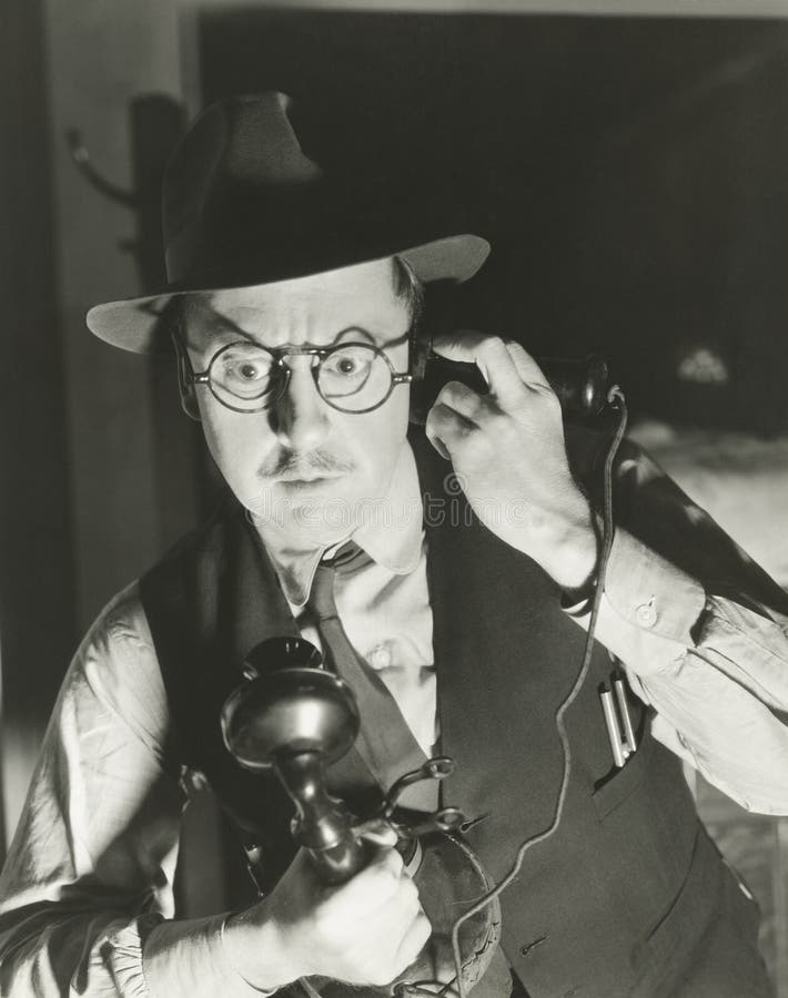 Mysterious phone call stock photo. Image of call, indoors - 58627984