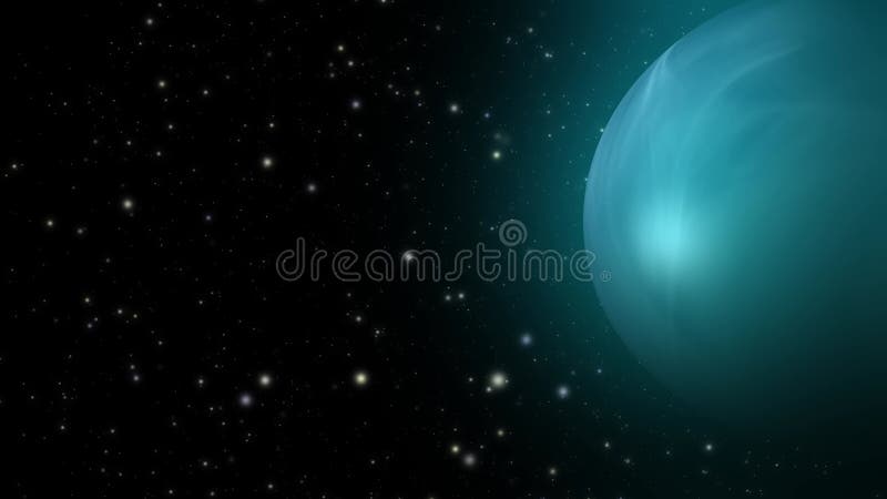 Mysterious Planets Floating in Space with Stars and Clouds Stock ...