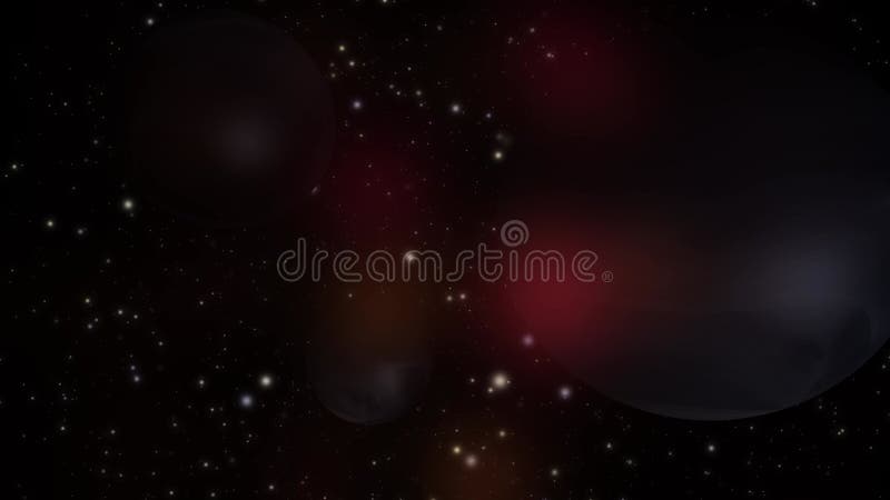 Mysterious Planets Floating in Space with Stars and Clouds Stock ...