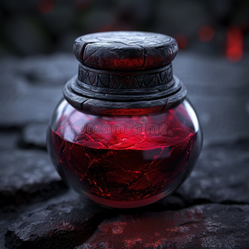 Mysterious Potion in a Glass Jar Stock Illustration - Illustration of ...