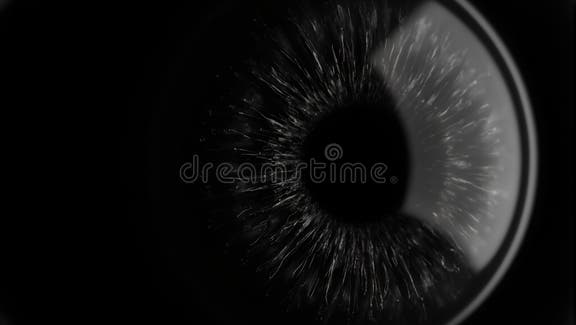 Mysterious Pure Black Eye with Glossy Surface Stock Illustration ...