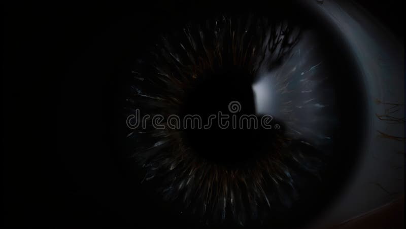 Mysterious Pure Black Eye with Glossy Surface Stock Illustration ...