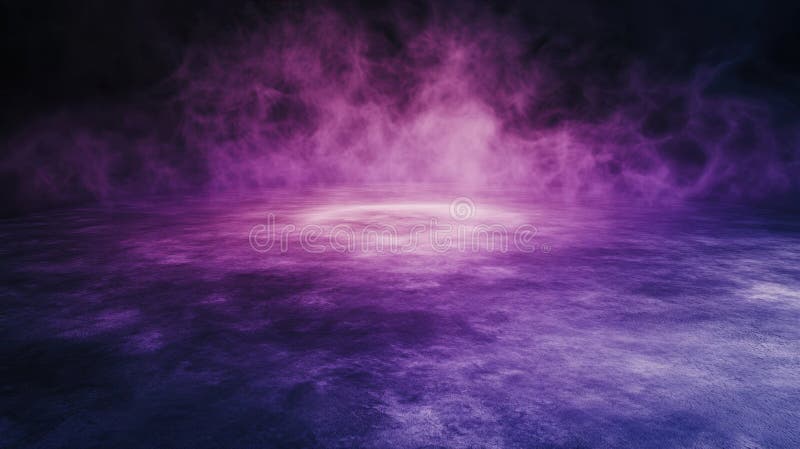 Mysterious Purple Mist on Dark Surface with Ethereal Aura Stock ...