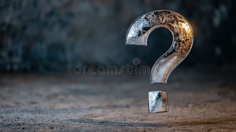 Mysterious Question Mark Symbol on Dark Background Stock Illustration ...